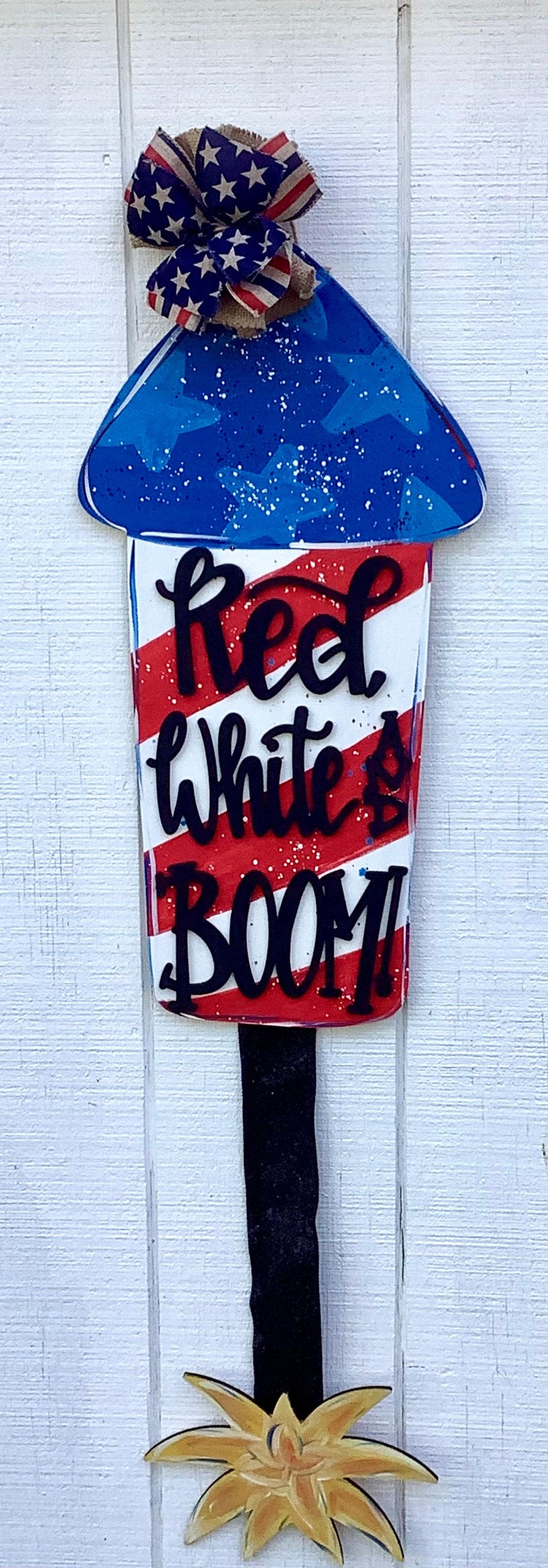 Fireworks Door Hanger | July 4th Door Hanger | Firecrackers | Patriotic ...