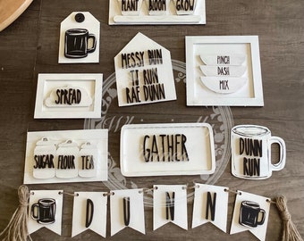 Black and White Farmhouse Tiered Tray Decor Set//farmhouse Decor// Rae ...