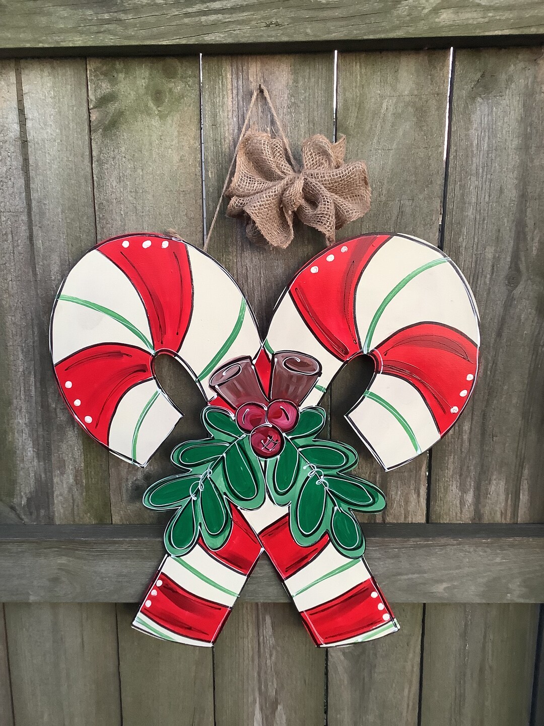 Christmas Door Hanger Santa Door Hanger Holiday Door Decor Christmas ...