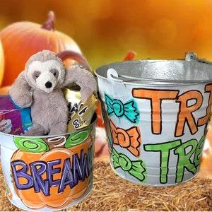 Personalized Halloween Basket | Halloween Pail | Trick or Treat Basket ...