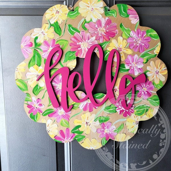 Flower Door Hanger - Etsy