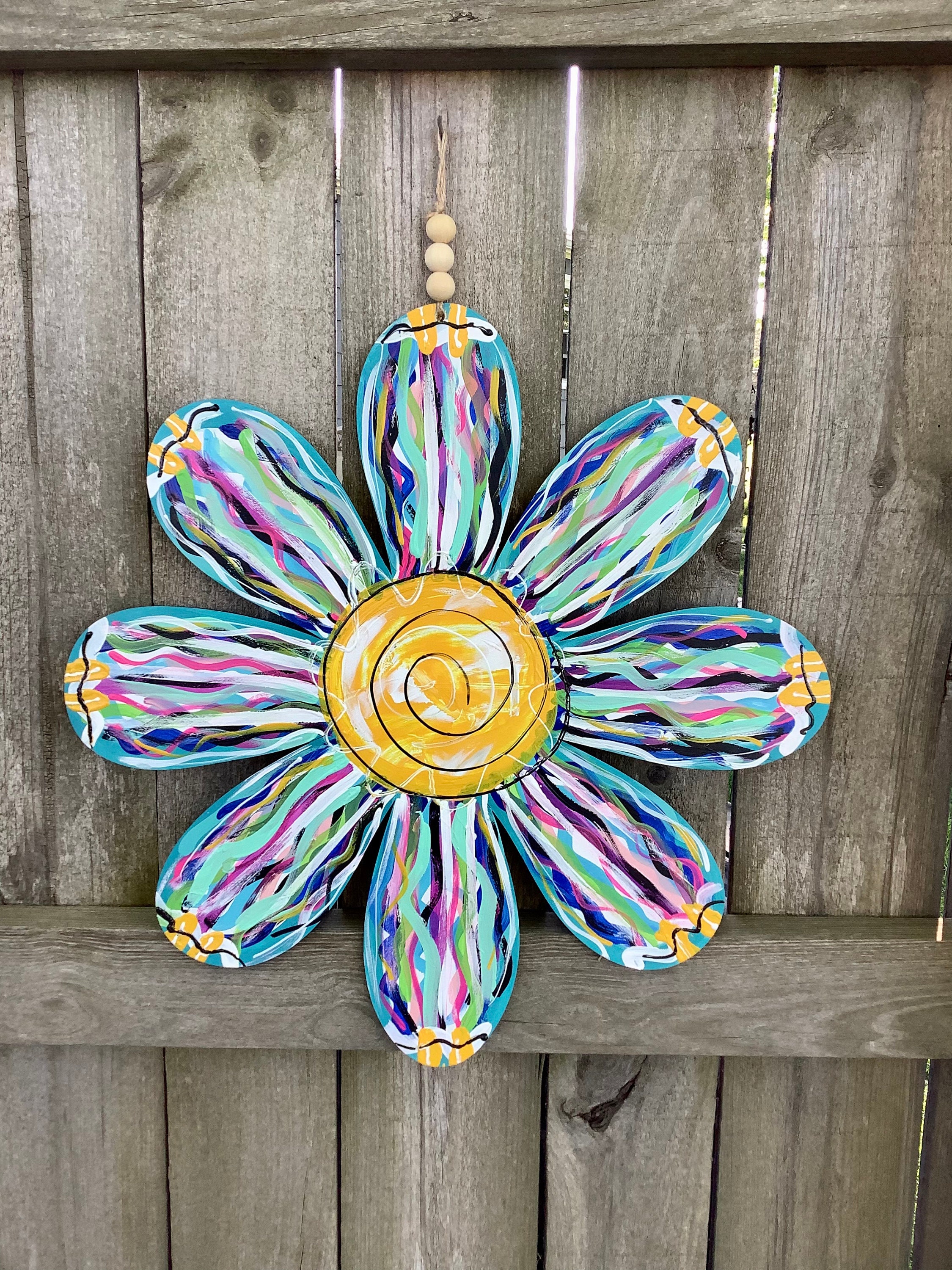 Flower Door Hanger Spring Door Hanger Wooden Summer Door - Etsy