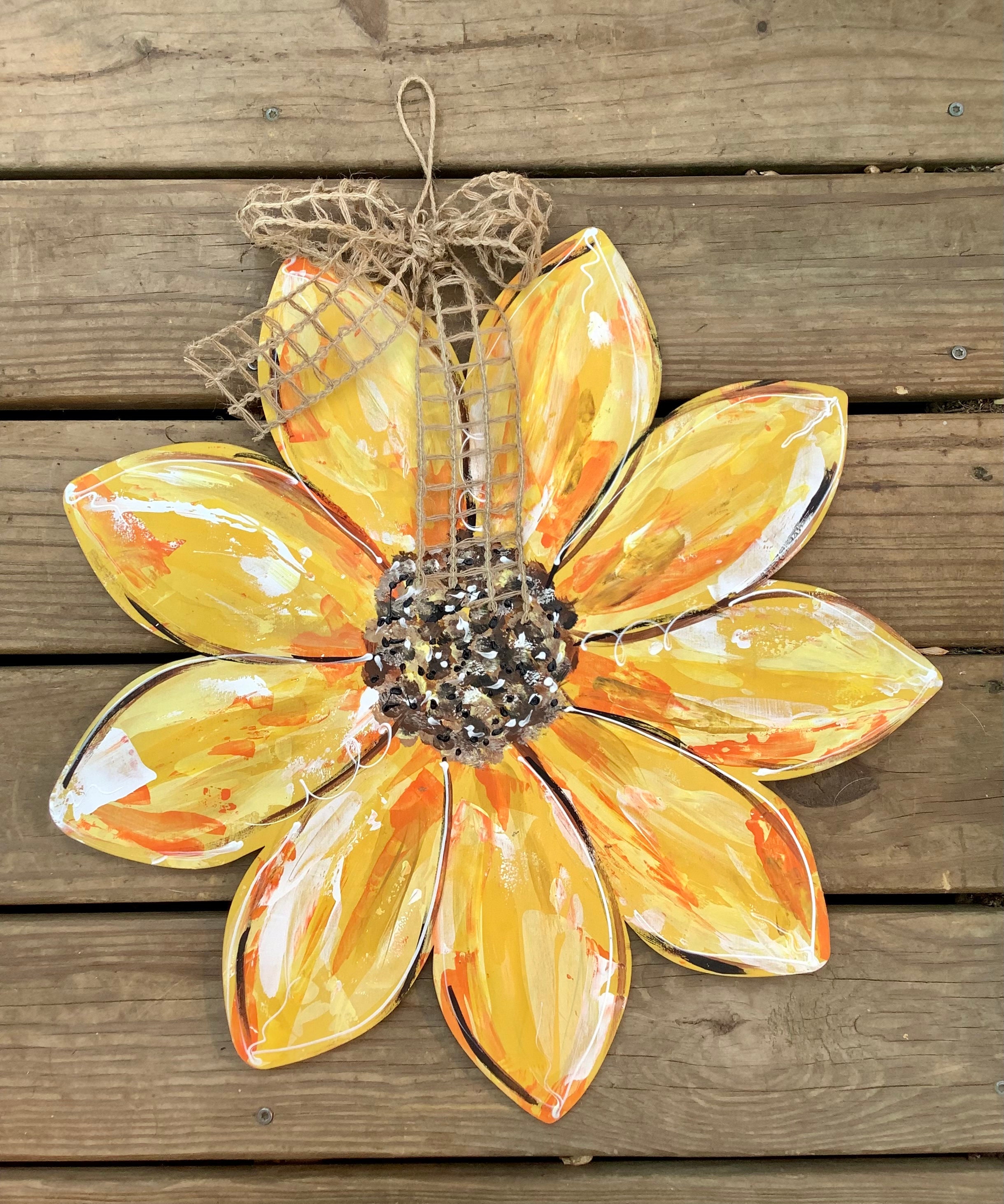 Sunflower Door Hanger | Sunflower | Spring Door Hanger | Flower | Door ...