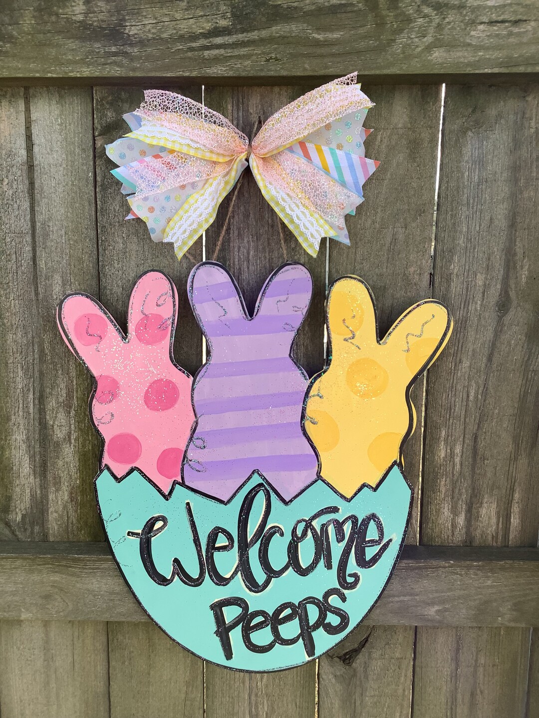 Peep Door Hanger | Bunny Door Hanger | Easter Door Hanger | Easter ...
