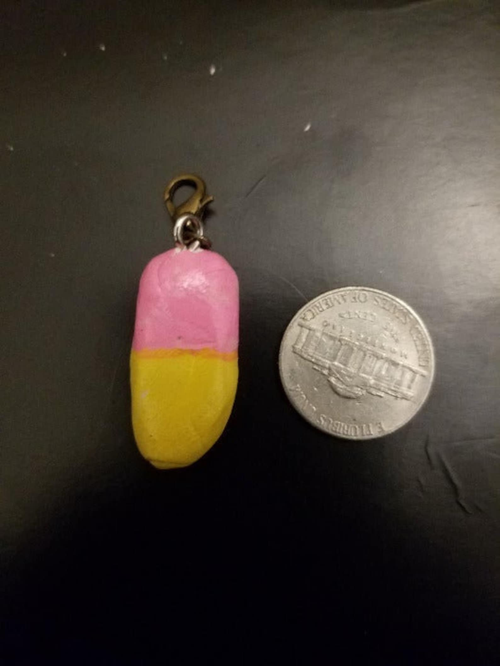 Set of 3 Two Tone Pill Capsule Charms - Etsy