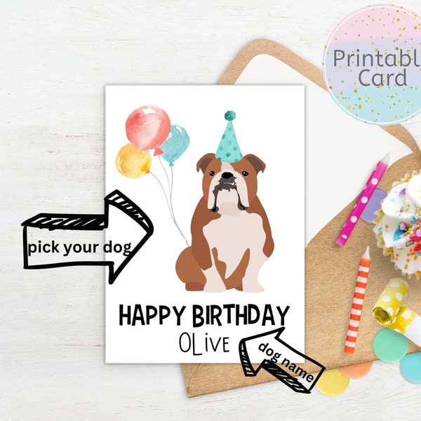 Dog Birthday Cards - Etsy