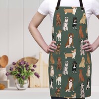 Dog Breeds Childs Polyester Apron Baking Apron Personalised Apron ...