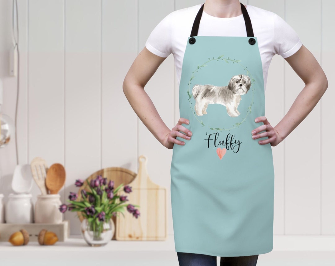 Custom Dog Apron, Personalized Apron for Women, Baking Gifts, Dog Owner ...