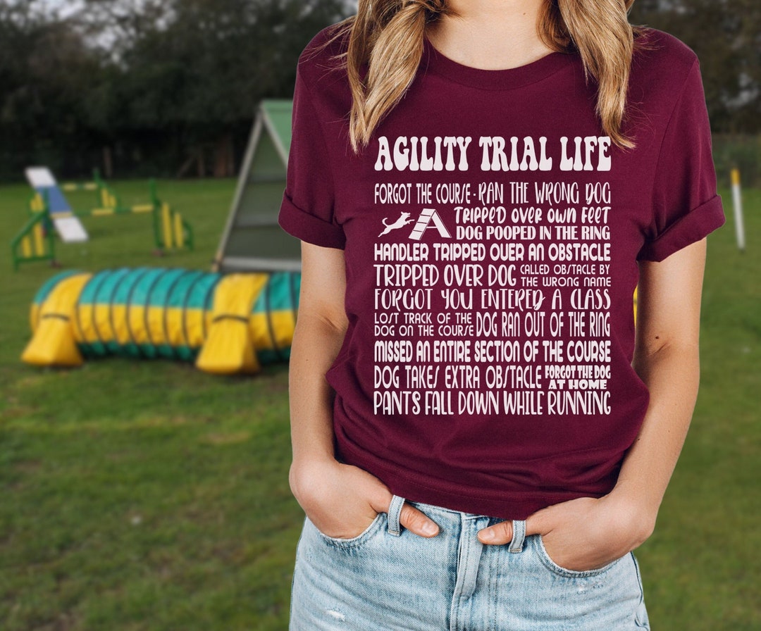 Dog Agility Shirt, Agility Trail Life, Dog Gift, Agility Shirt, Border ...