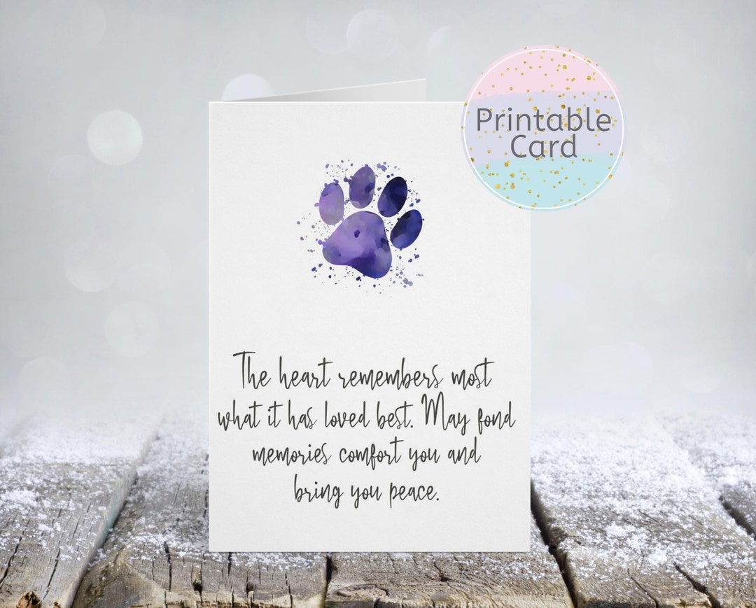 Pet Sympathy Card for Dog Death,dog Condolence Card Sympathy Card Loss ...