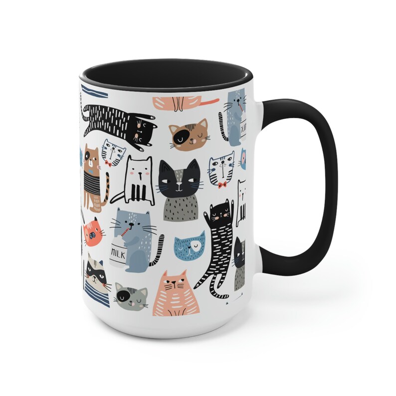 Cat Mug Cute Cat Mug Cat Lover Gift Crazy Cat Lady Cat - Etsy