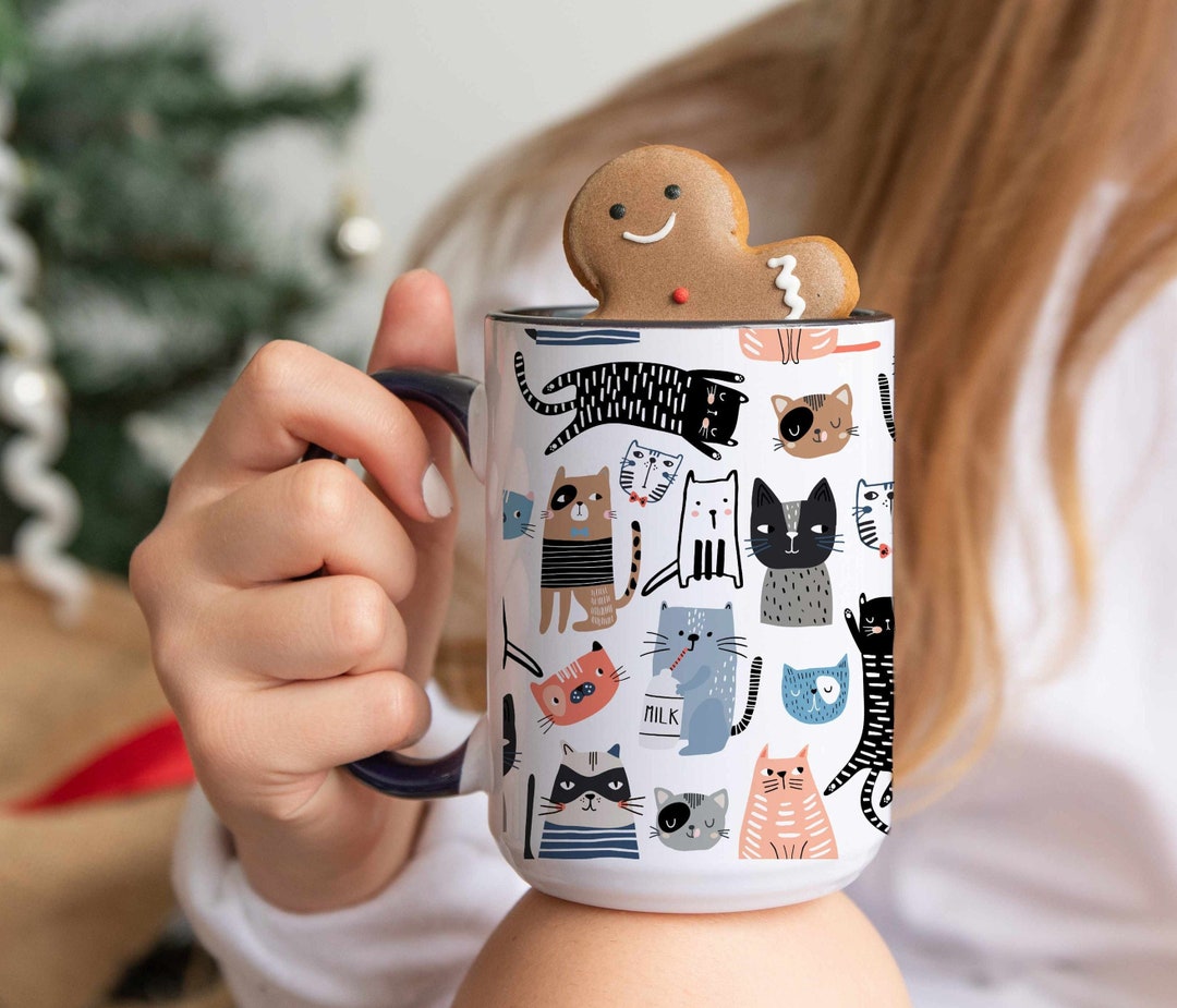 Cat Mug, Cute Cat Mug, Cat Lover Gift, Crazy Cat Lady, Cat Dad, Cat Mom ...