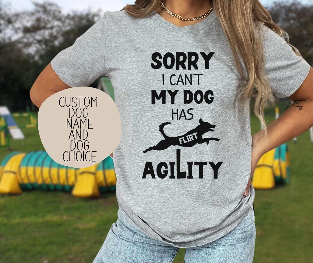 Personalized Dog Agility Shirt, Custom Agility Dog Shirt, Dog Sports ...