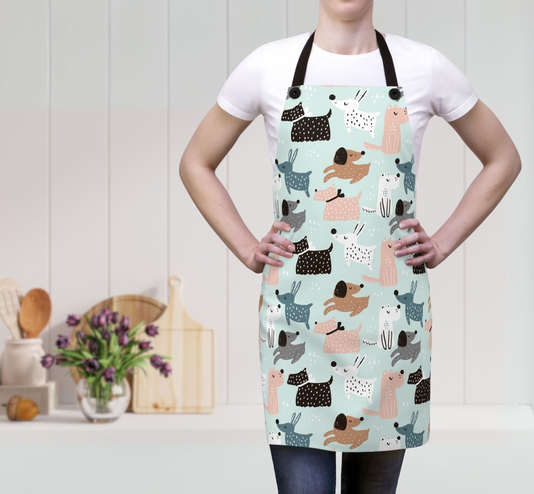 Dog Apron, Baking Apron, Kitchen Apron, Cute Dog Apron, Apron for Dad ...