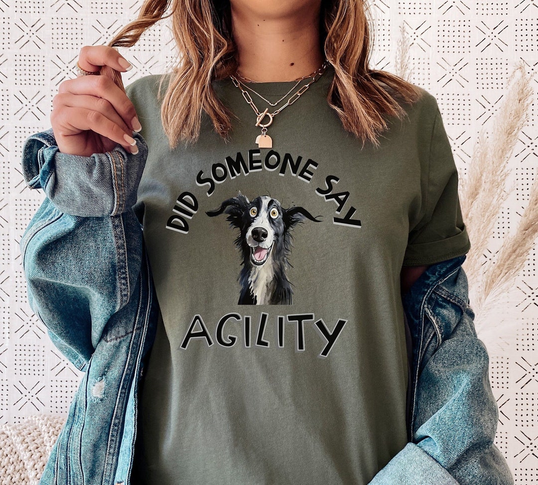 Dog Agility Shirt, Border Collie Shirt, Dog Sports Shirt, Training With ...