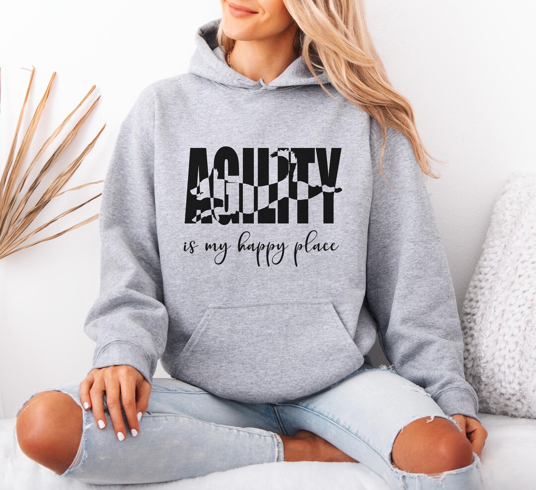 Dog Agility Shirt, Agility is My Happy Place, Dog Sports, Agility ...