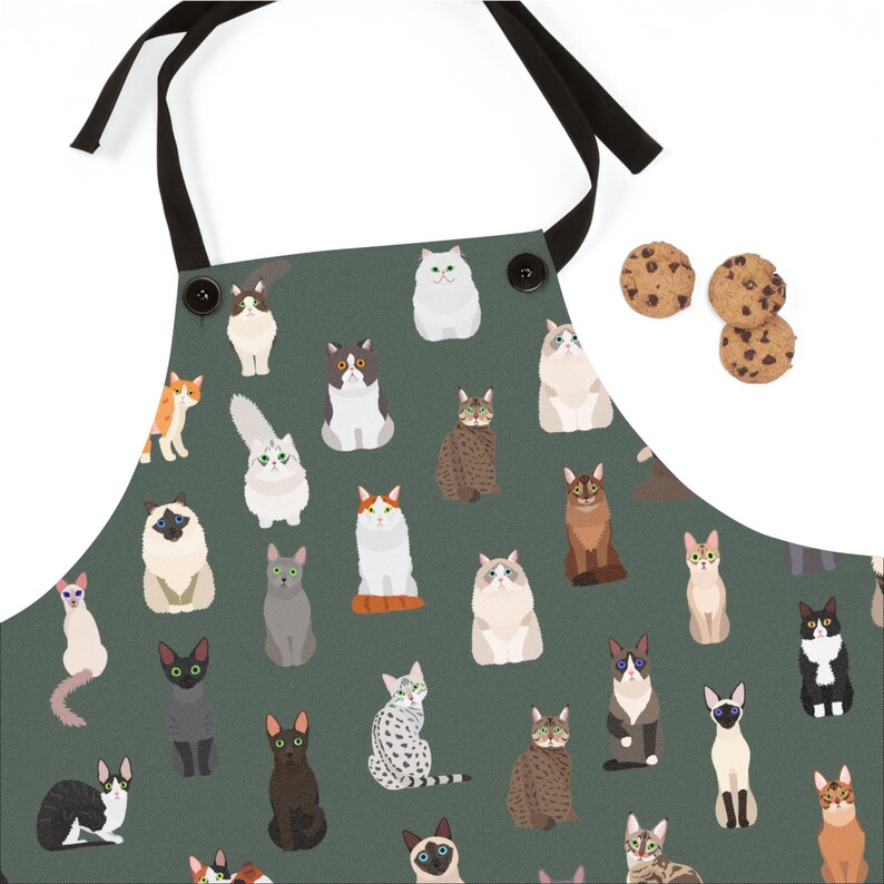 Cat Apron for Women, Apron With Cats, Cooking Gift, Baking Gift, Cat ...