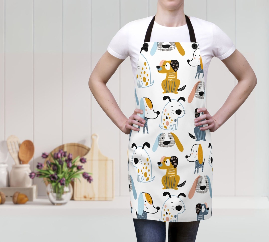 Dog Apron, Baking Apron, Kitchen Apron, Cute Dog Apron, Apron for Dad ...