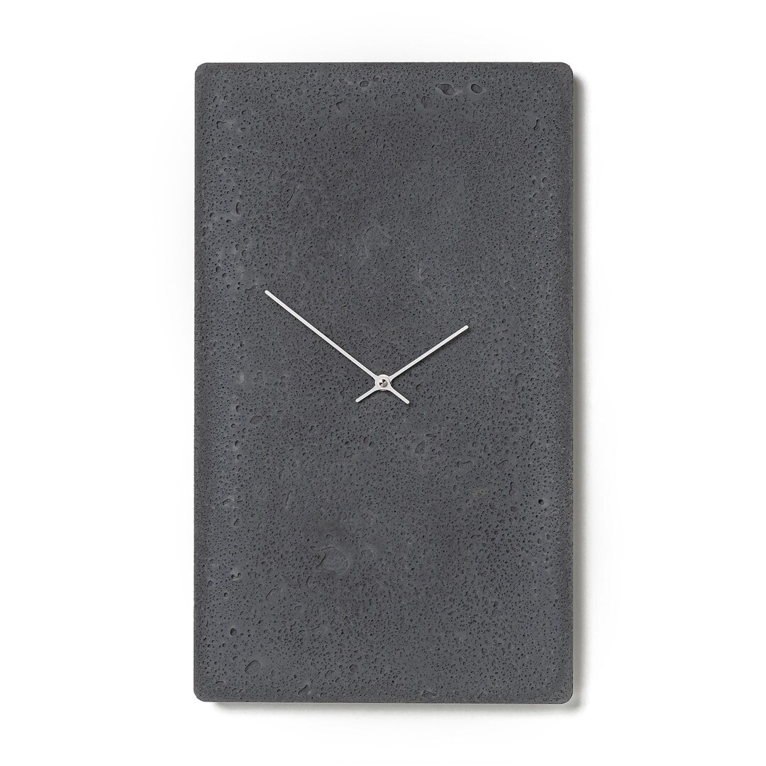 Concrete Wall Clock 11,4" X 19,3" (29x49 Cm) - Clockies RLV500205 ...