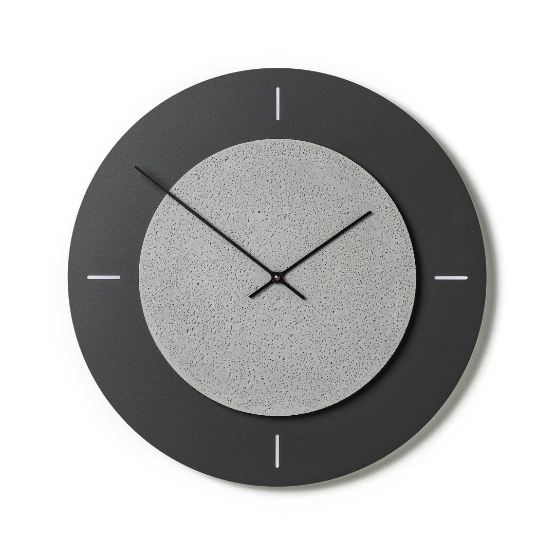 Metal-concrete Wall Clock 17,4"/44 Cm - Clockies CL450112M - Large ...