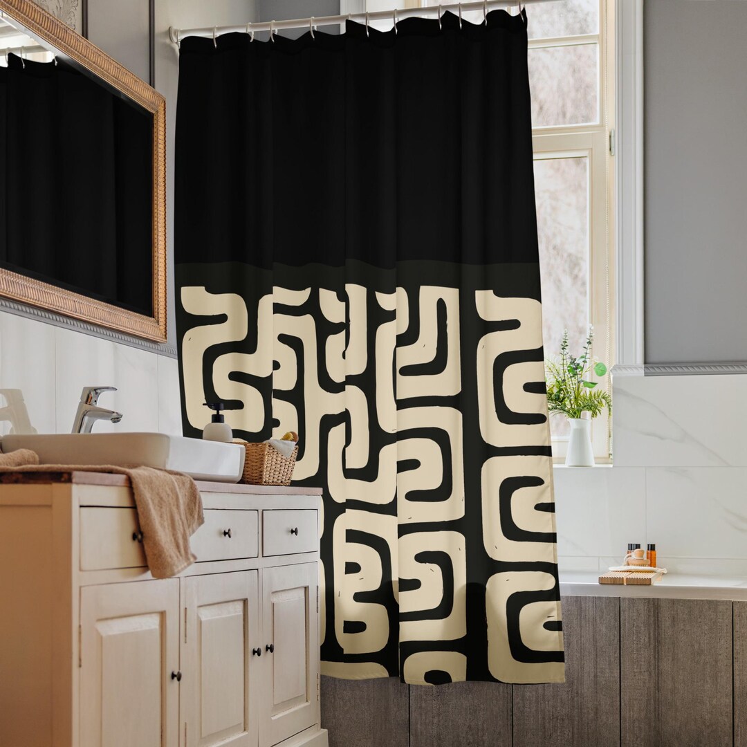 Meander Shower Curtain - Etsy