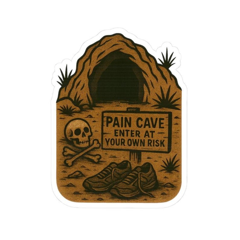Pain Cave Sticker - Enter at Your Own Risk Ultra Running Trail Running ...