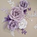 Purple Paper Flower Wall Decor, Nursery Accent Arrangement - Etsy