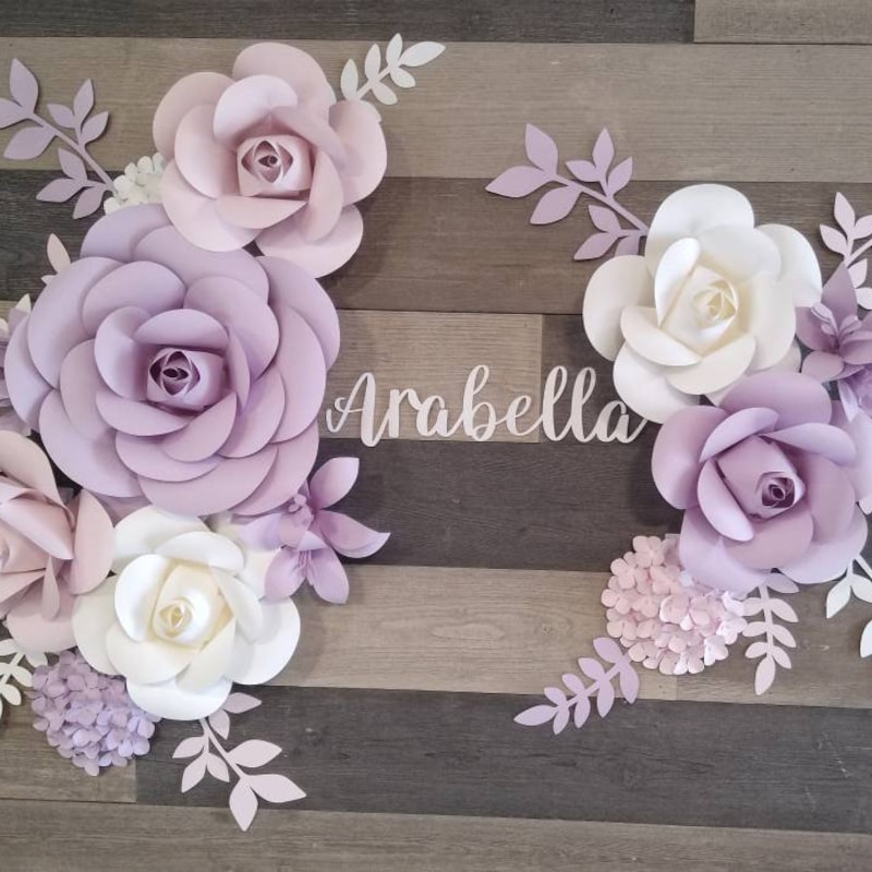 Purple Paper Flowers - Etsy