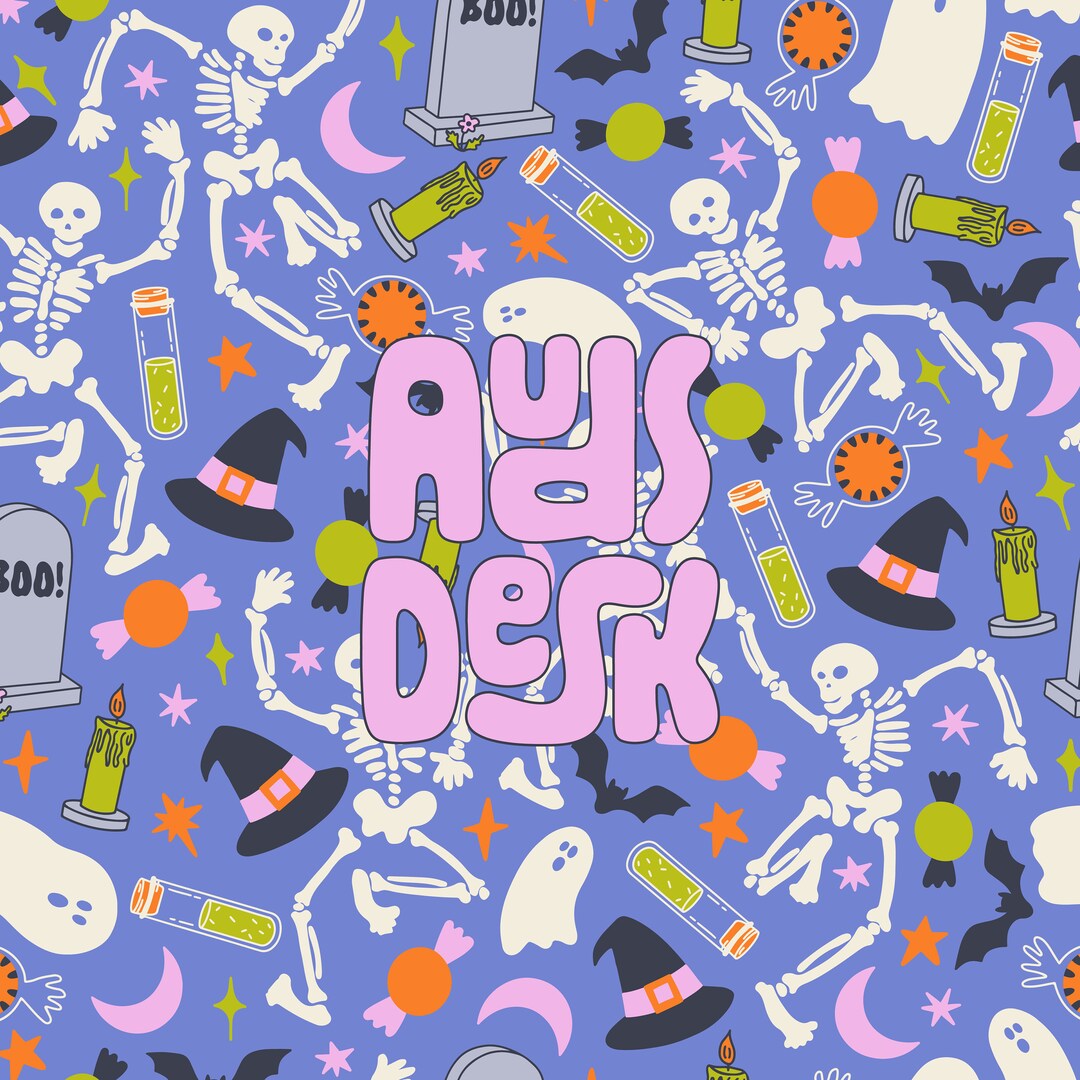 Spooky Scary Skeletons Repeating Pattern, Halloween Dancing Skeleton ...