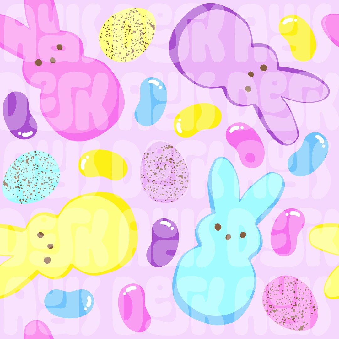 Easter Sweets Seamless Pattern, Seamless Repeating Colorful Hand Drawn ...