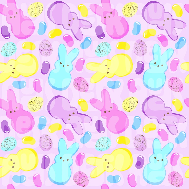 Easter Sweets Seamless Pattern, Seamless Repeating Colorful Hand Drawn ...