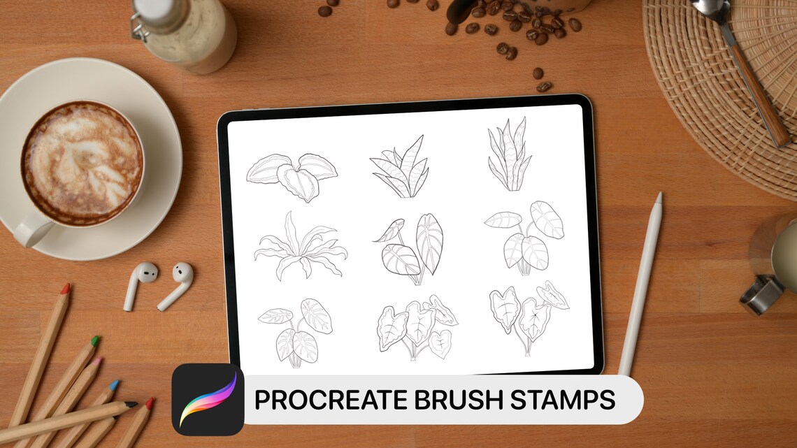 Procreate Plant Brush Stamps - Etsy