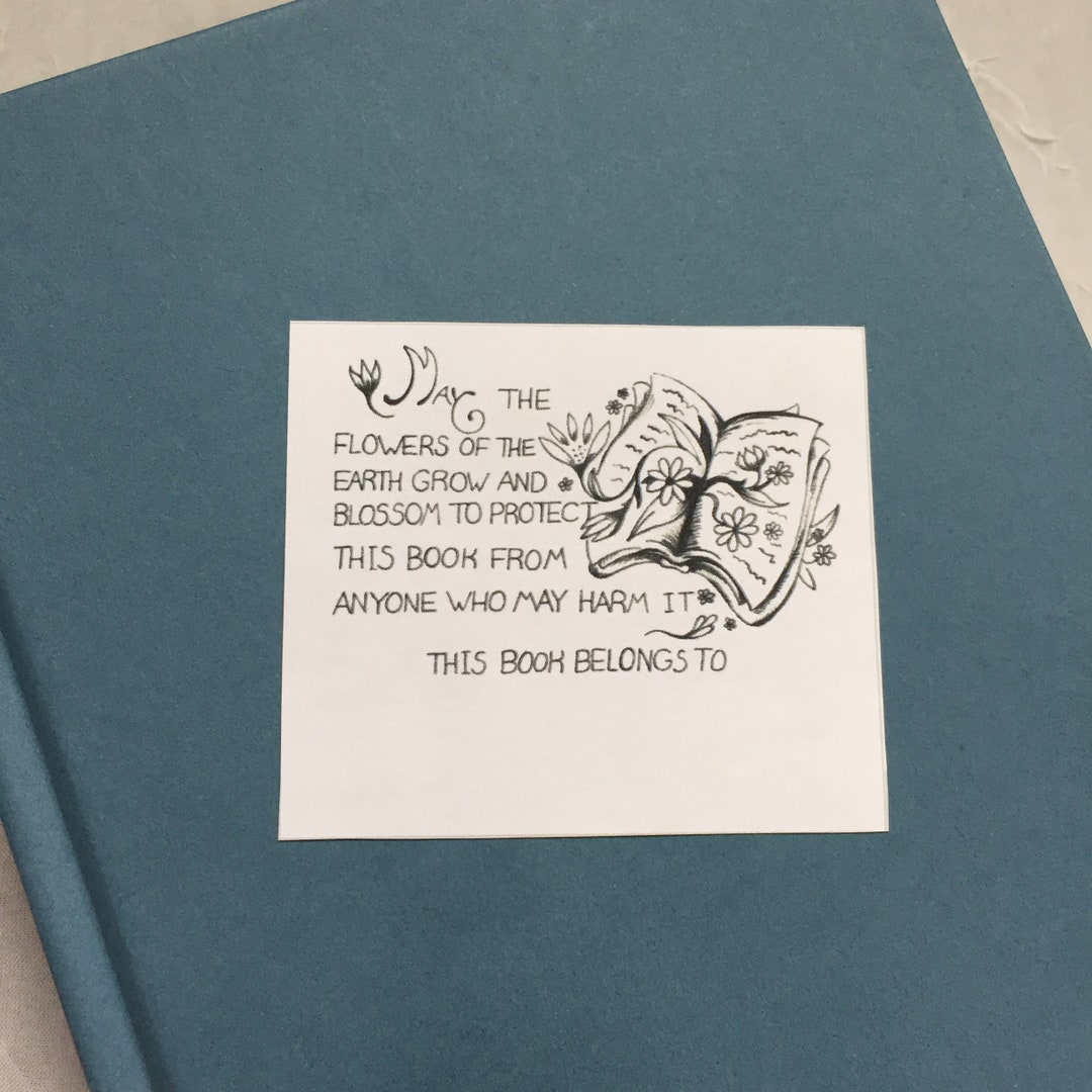 Cottagecore Flower Bookplates, This Book Belongs To: Book Stickers ...