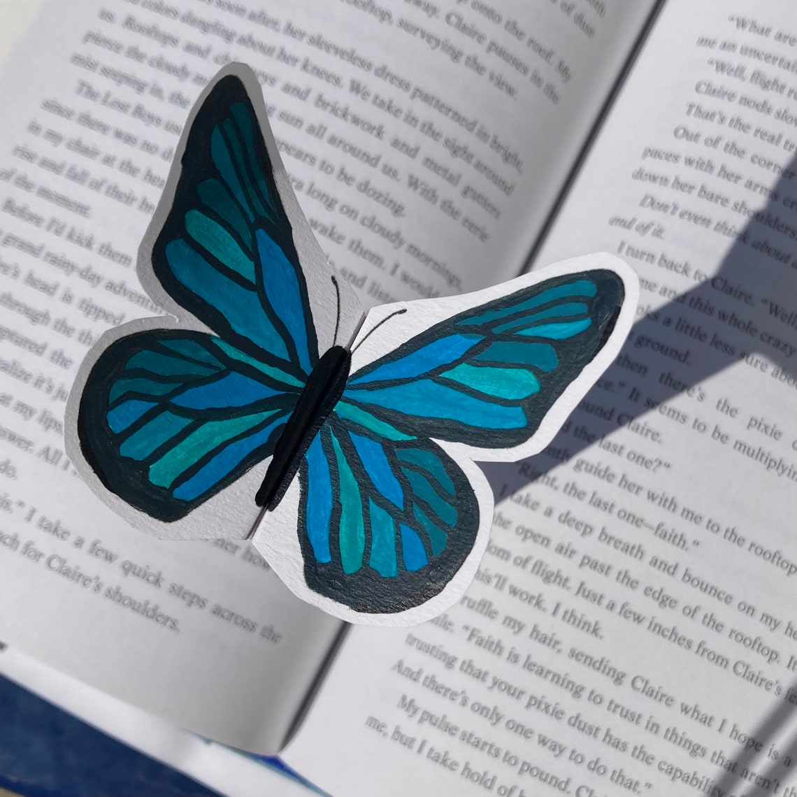 3D Printable Butterfly Bookmark, Hand Painted, Coloring Page for Kids ...