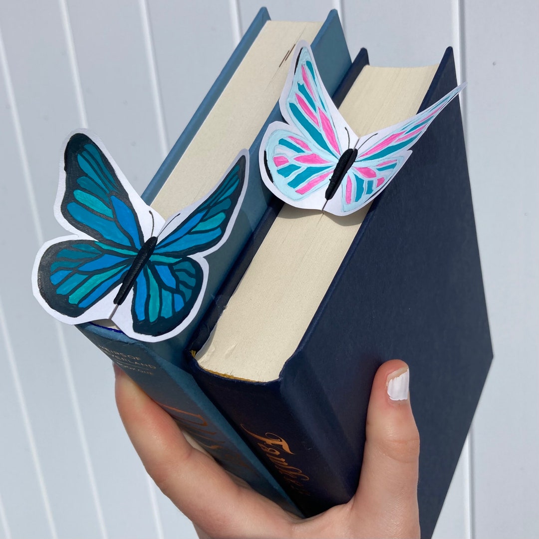 3D Printable Butterfly Bookmark, Hand Painted, Coloring Page for Kids ...