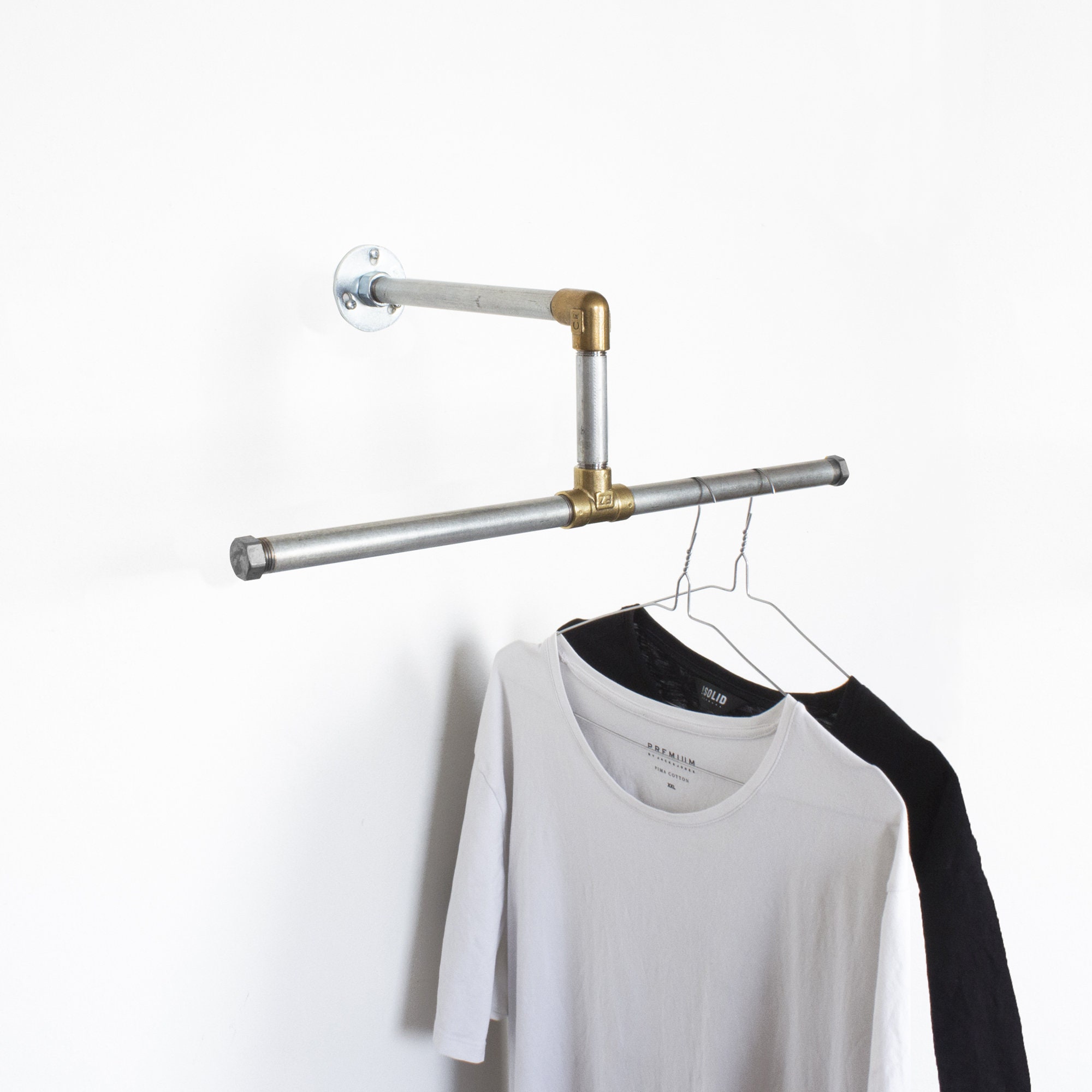Ines Barandilla de ropa montada en la pared, Estante de ropa montado en ...