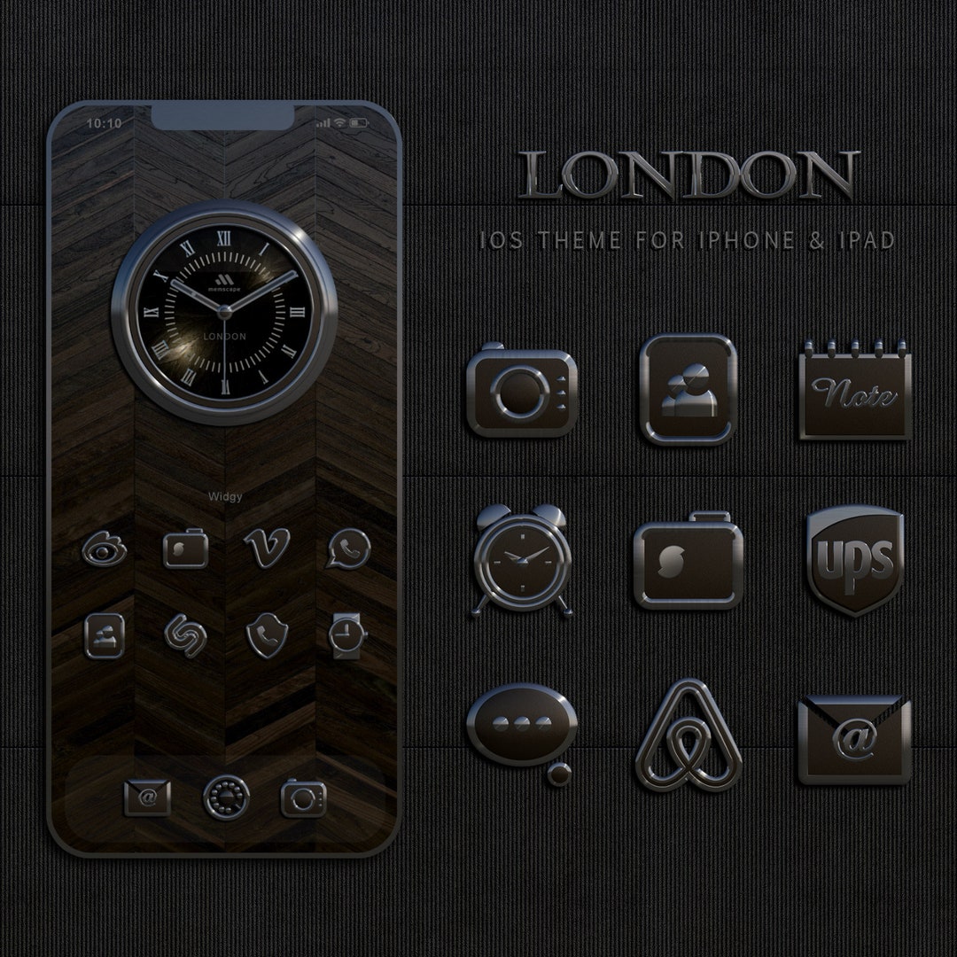 Dark 3D Icon Pack, iPhone App Icons, Ios Theme for iPhone & Android ...
