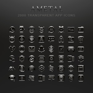 AMETAL Theme App Icon Set, Custom Icons for iPhone and Android Home ...