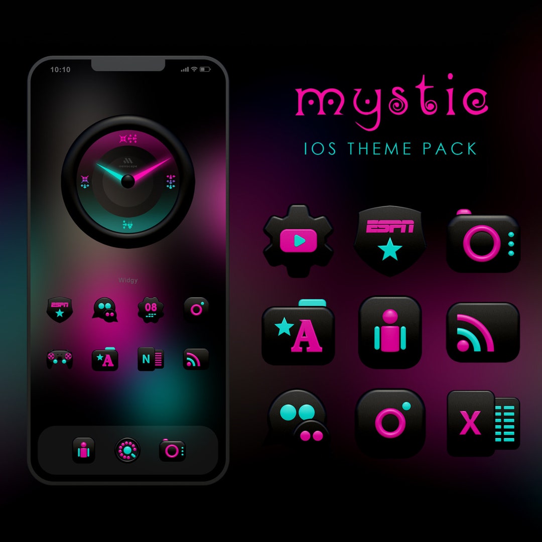 MYSTIC Theme App Icons, IOS 16 Icons, IOS Icon Android Icon Pack, Black ... MYSTIC Theme App Icons, IOS 16 Icons, IOS Icon Android Icon Pack, Black ...
