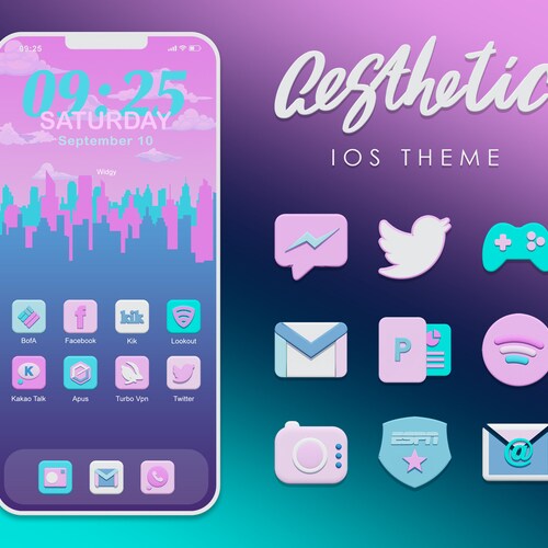 Neon App Icons Aesthetic Ios Icons Iphone Icon Pack Neon - Etsy