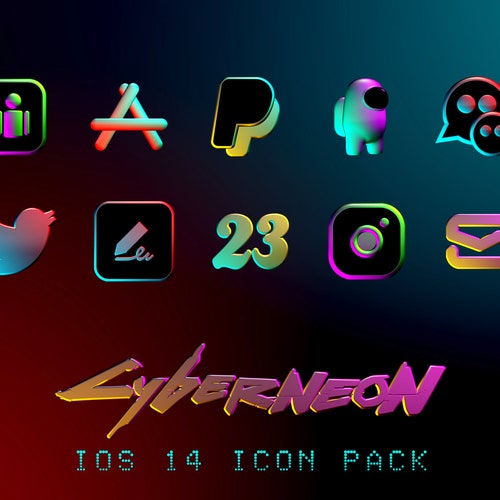 Cyberpunk 2077 Theme Ios 14 Icons Iphone and Ipad Ios Icon - Etsy
