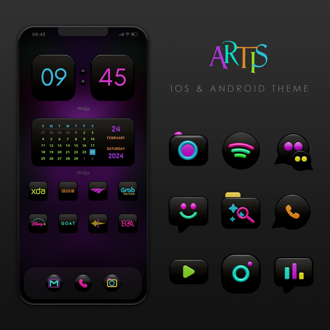 ARTIS App Icon Set, Homescreen, Wallpaper, Widgets, Hand Drawn Icons ...
