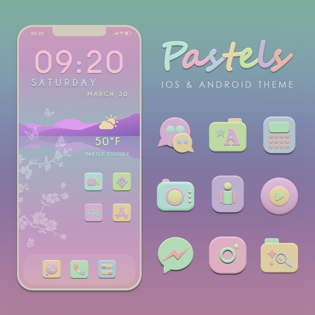 Pastel App Icons - Ios & Android Pastel Theme - Wallpaper - 2000 Icons ...