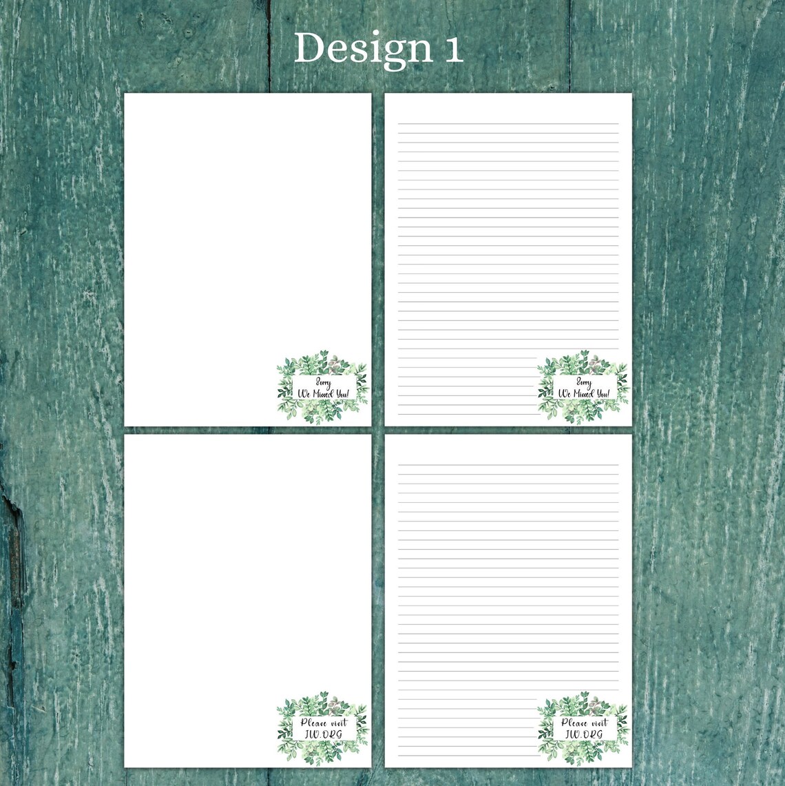 JW Sorry We Missed You Letter Writing Stationery Not at Home - Etsy