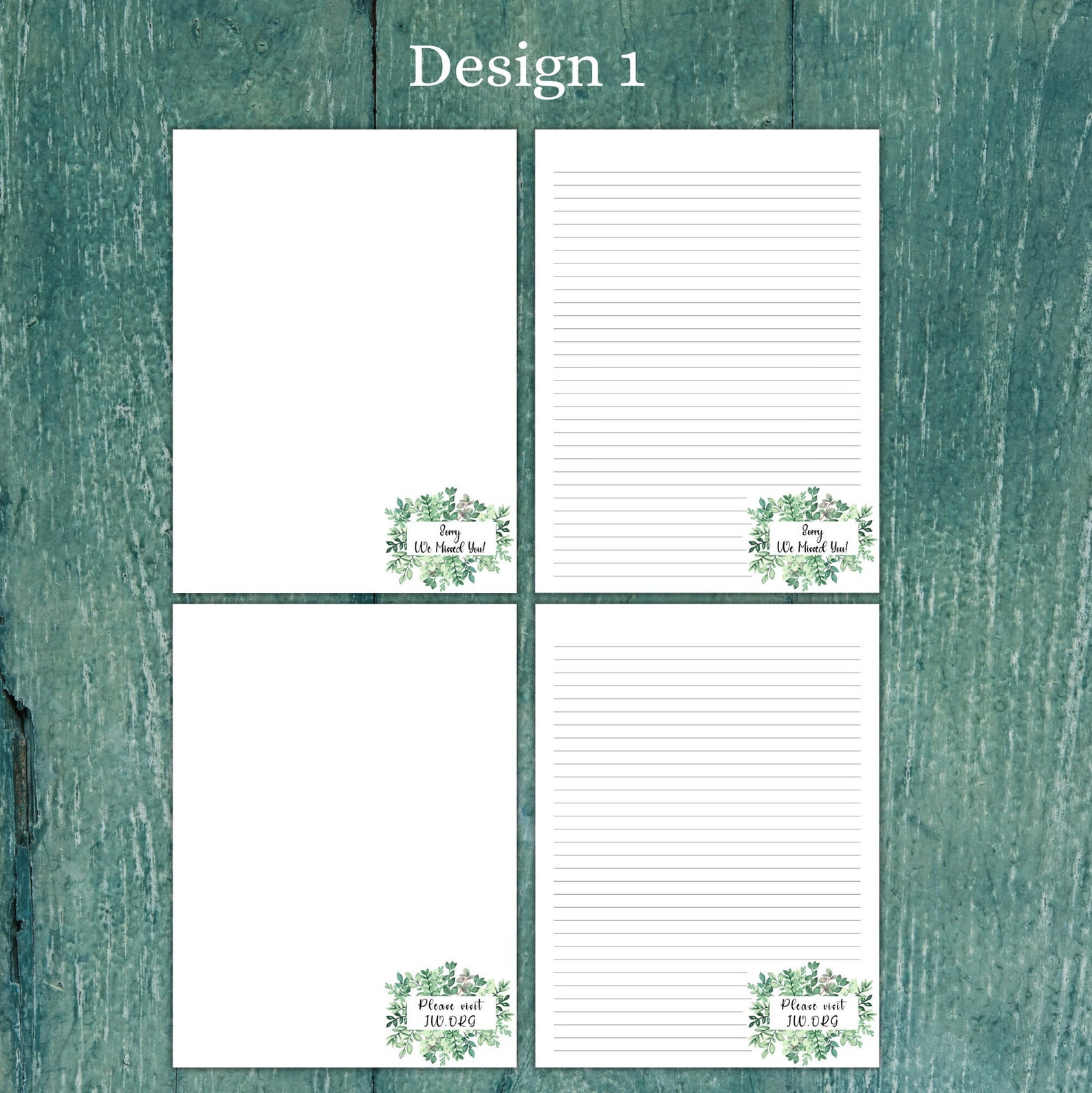 JW Sorry We Missed You Letter Writing Stationery Not at Home - Etsy