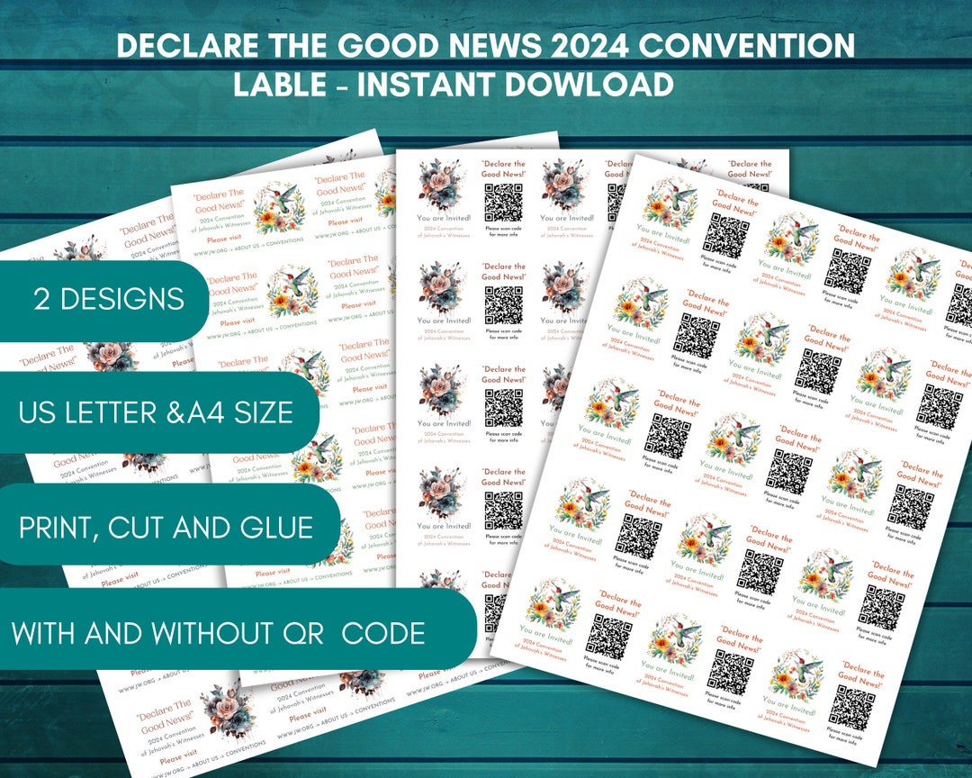 JW Declare the Good News 2024 Regional Convention Cut Out Label, JW ...