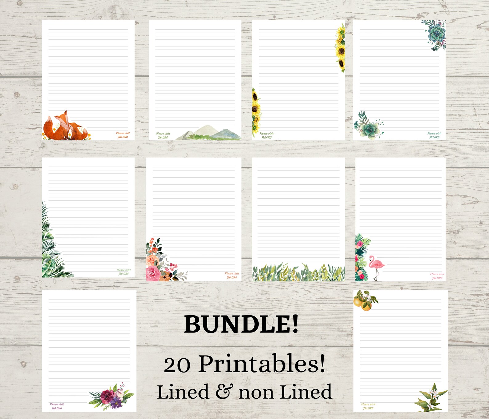 JW Letter Writing Bundle Printable Writing Paper Ministry - Etsy UK