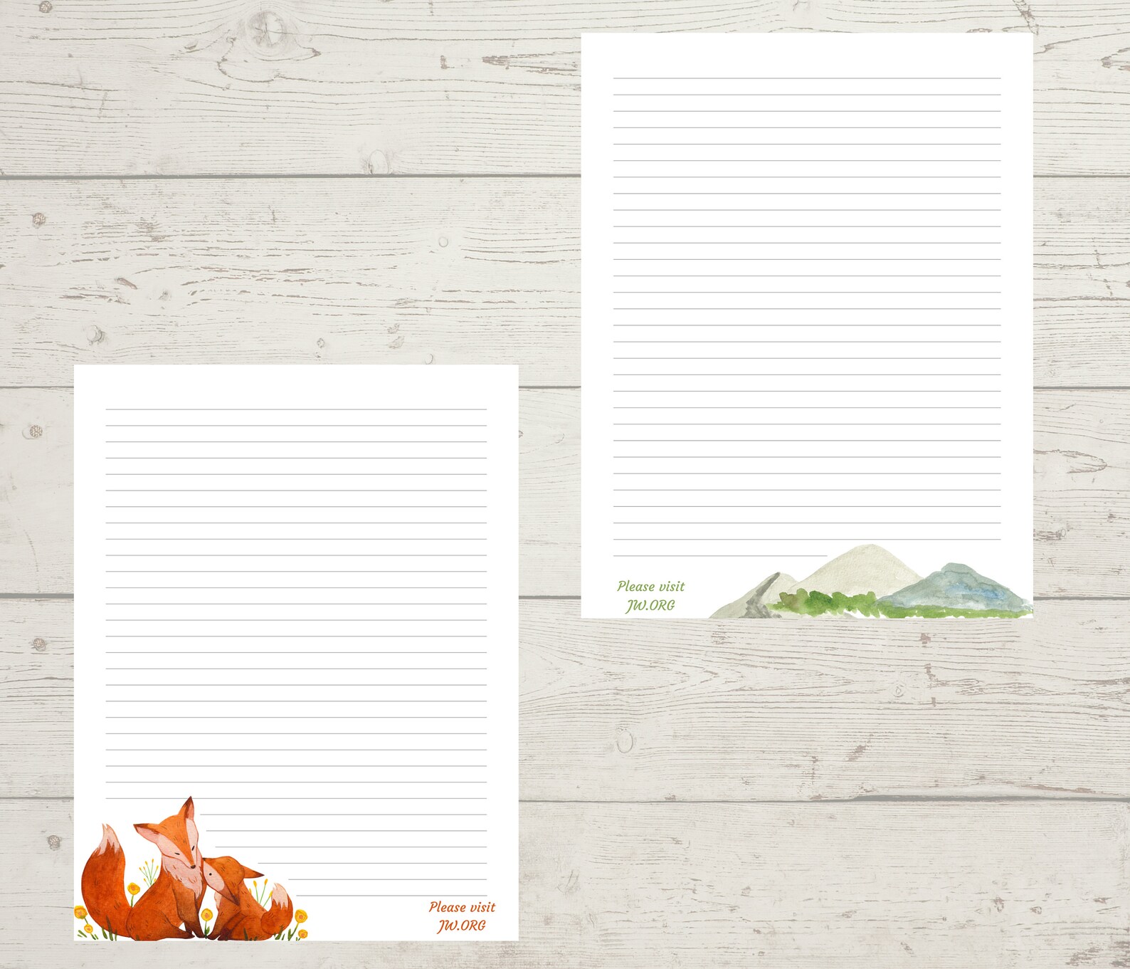 JW Letter Writing Bundle Printable Writing Paper Ministry - Etsy