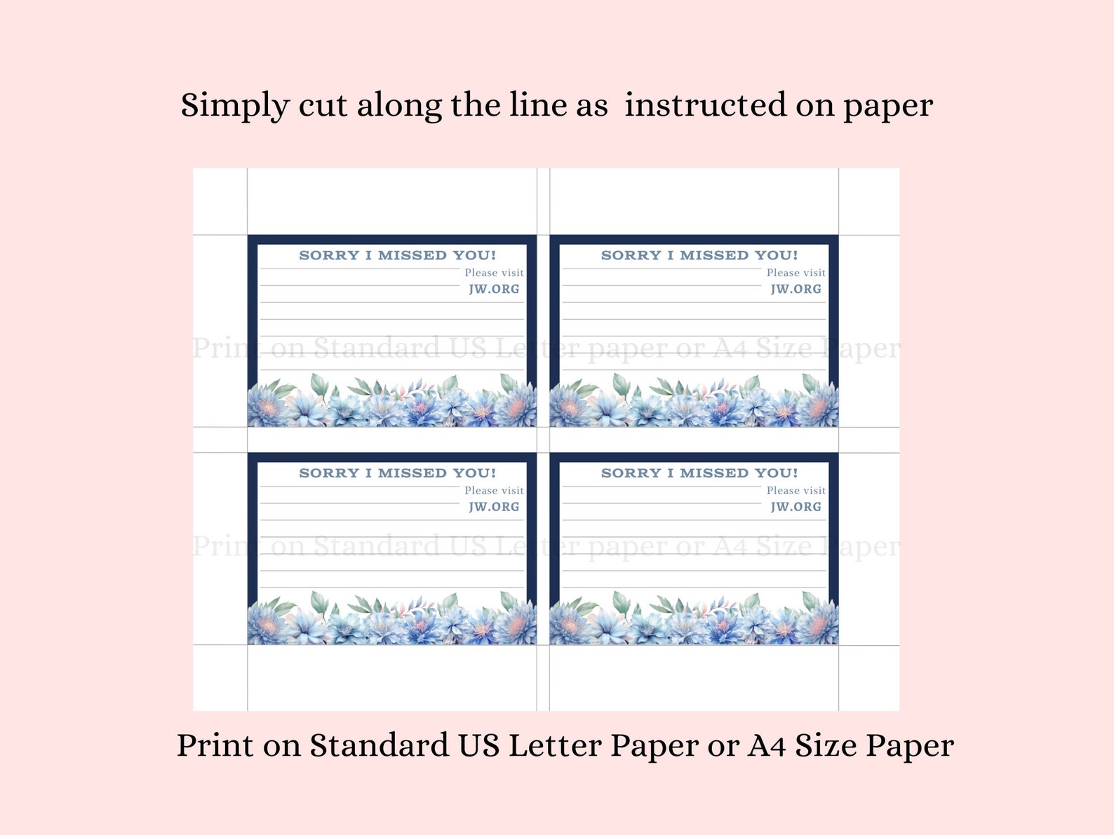 JW Sorry I Missed You Card Set, Letter Writing Campaign (digital ...