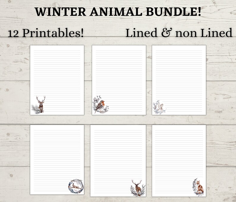 JW Letter Writing Bundle Printable Writing Paper Winter - Etsy